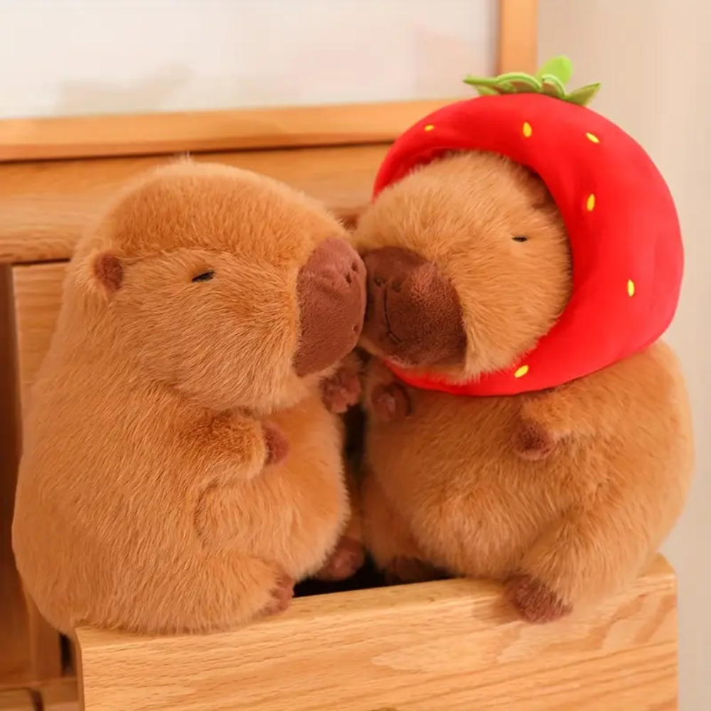 Strawberry Capybara Plush – Happy Covers