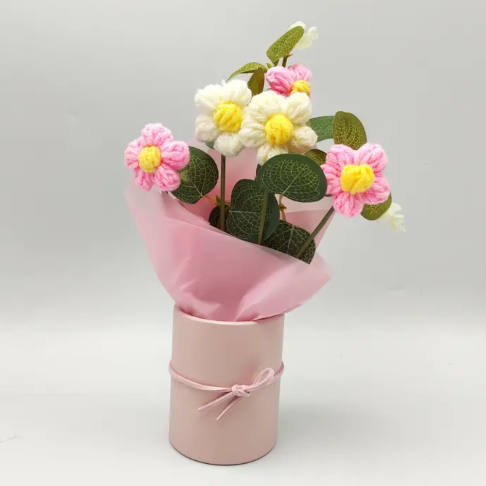 Hand Knitted Flower Bouquet – Happy Covers